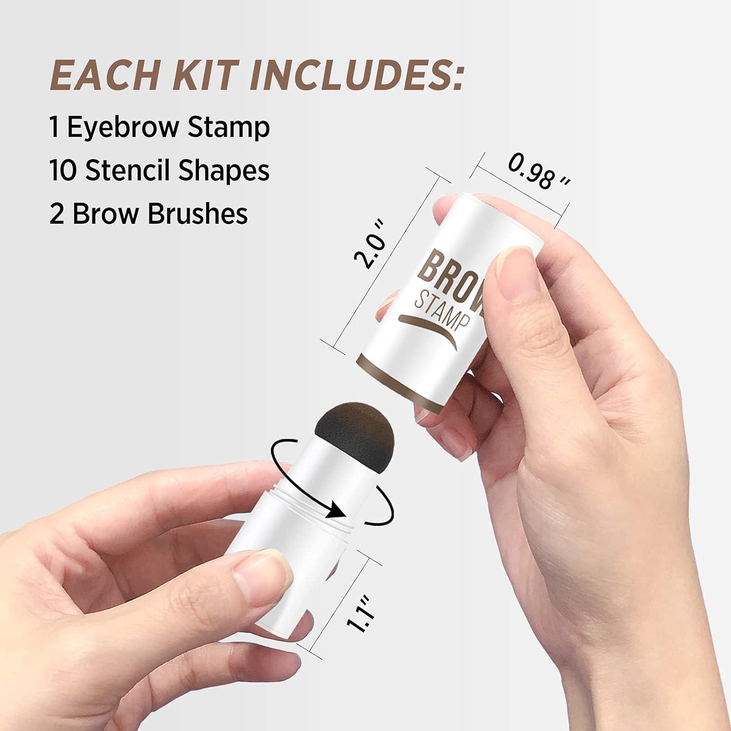 Cilrofelr Eyebrow Stamp and Stencil Kit - One Step Brow Stamp Shaping ...
