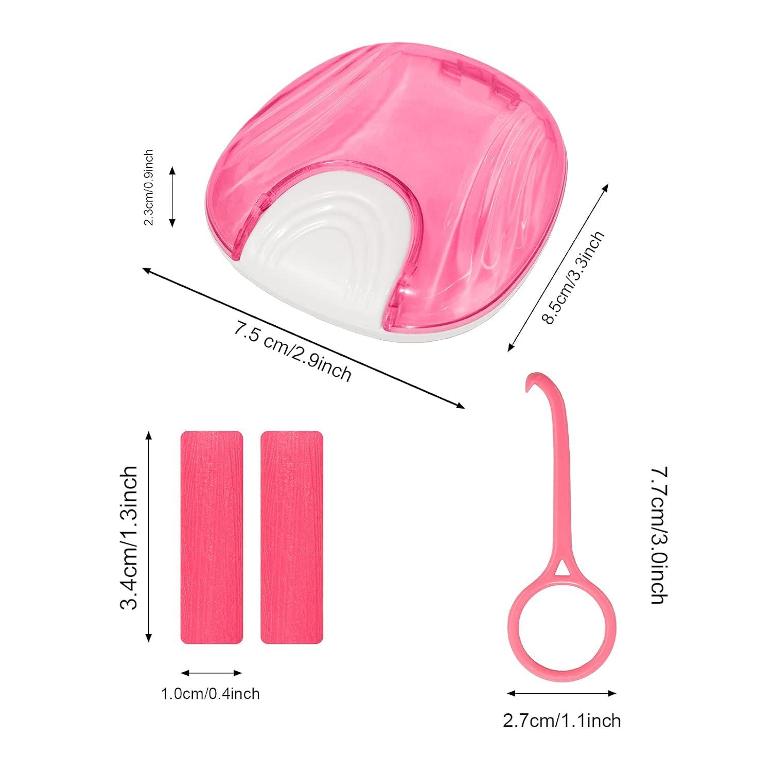 AliensRus Pink Retainer Case with Tools - Orthodontic Aligner Box with ...