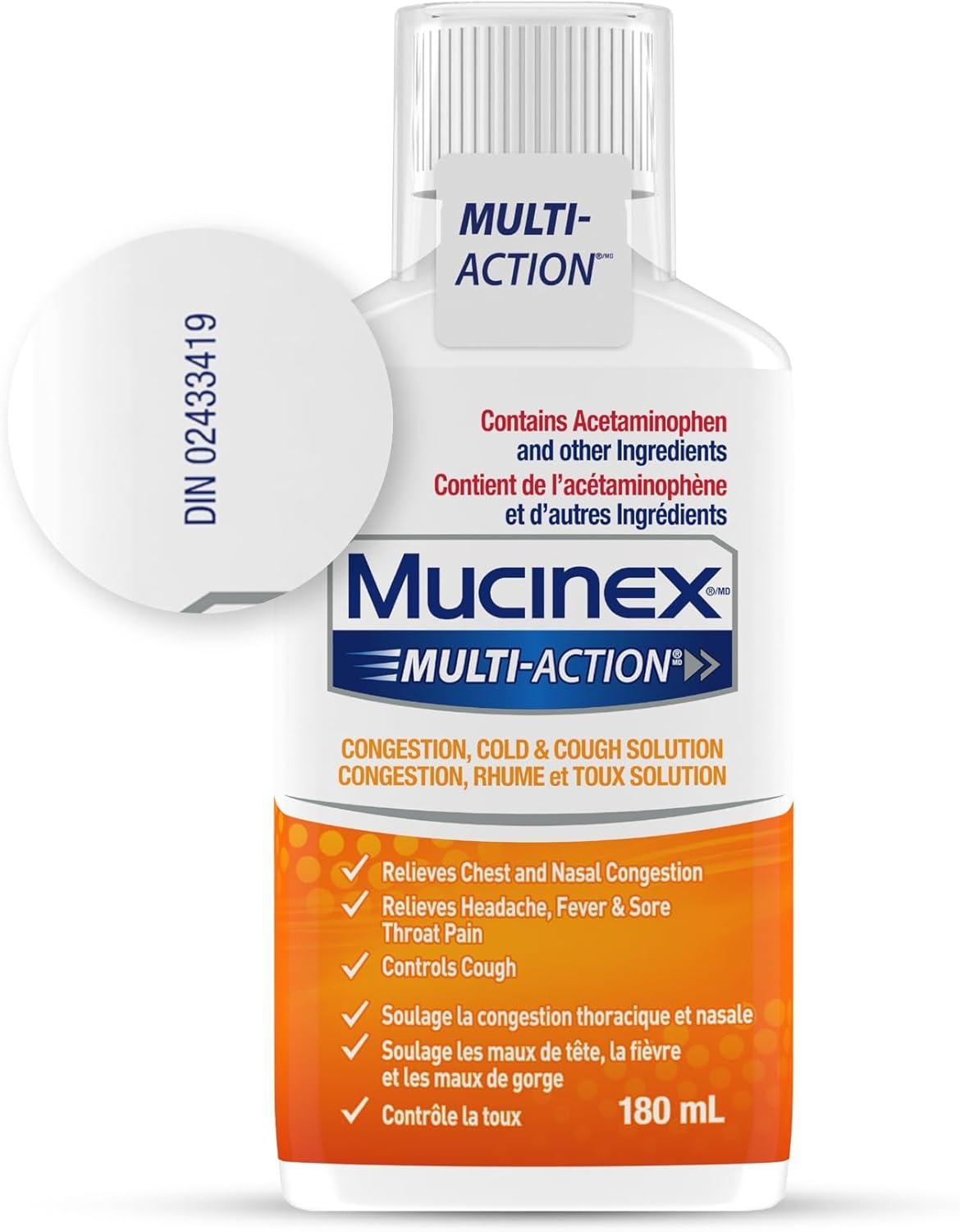 Mucinex Multi Action Liquid - Congestion Cold & Cough Solution | Buy ...