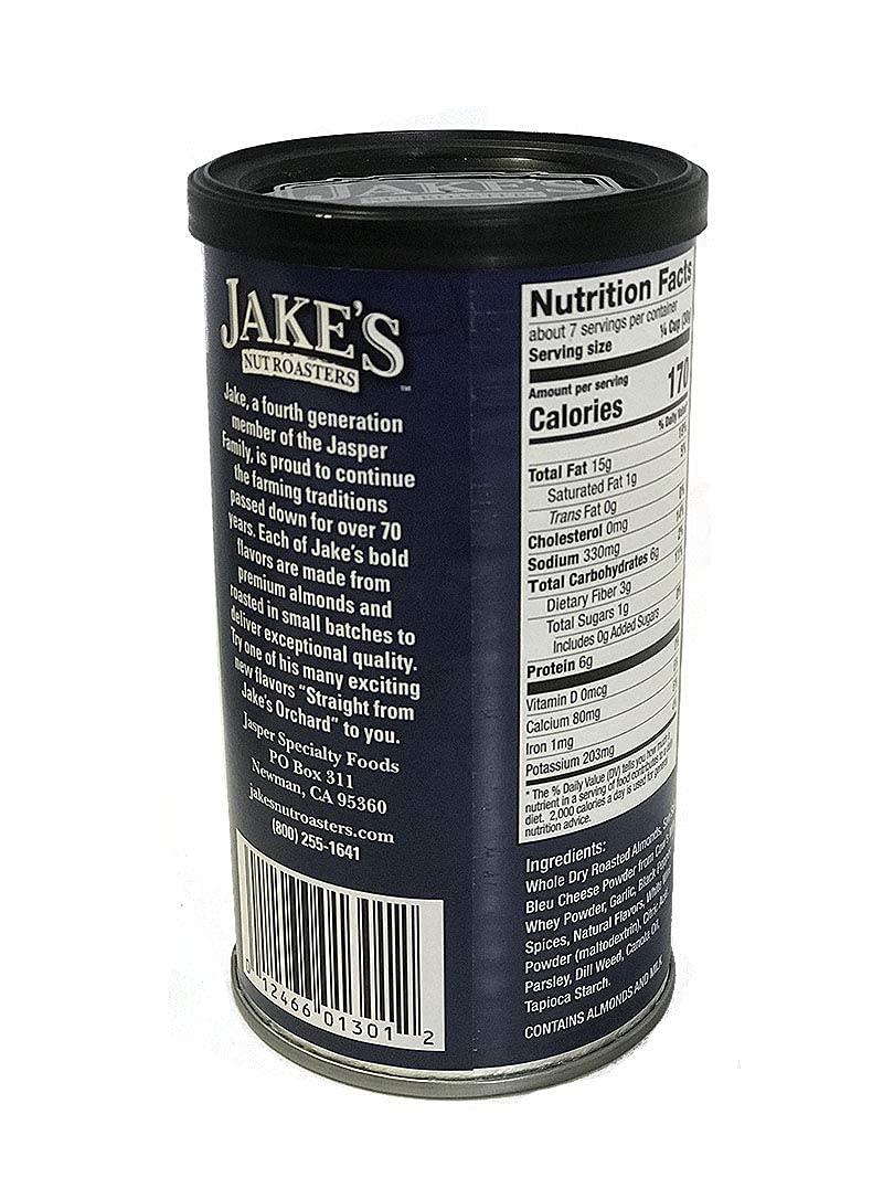 Jake's Nut Roasters Bleu Cheese Cracked Pepper Almonds - High-Protein ...