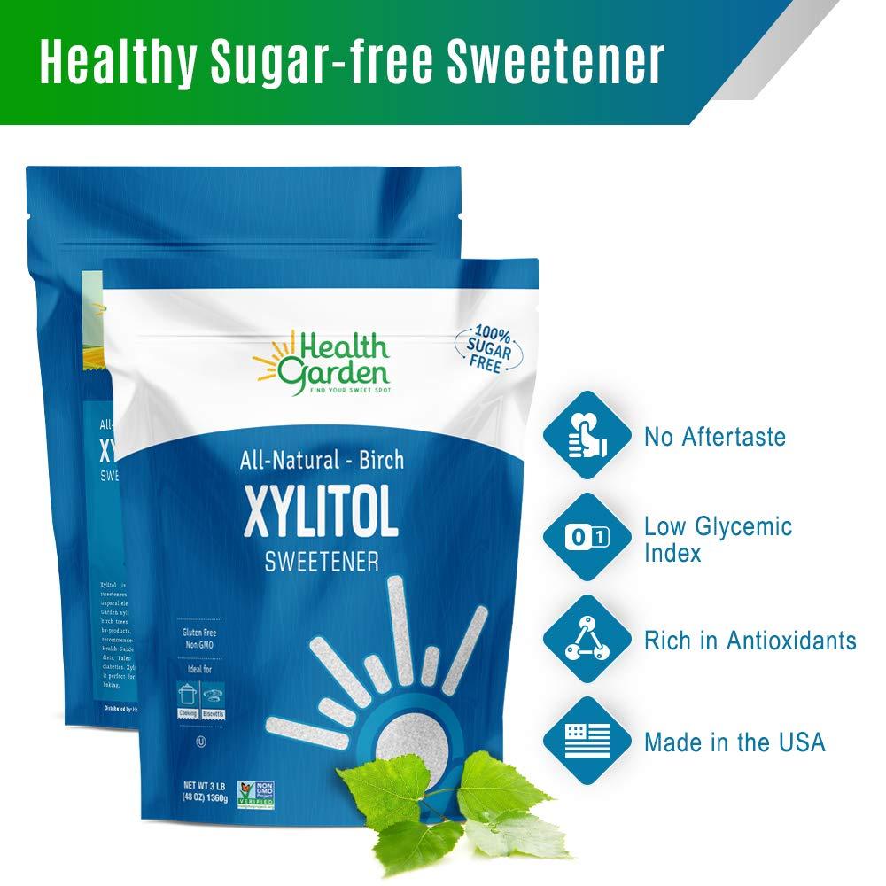 Health Garden Birch Xylitol Sweetener 10 lbs - Non GMO, Kosher, Made in ...