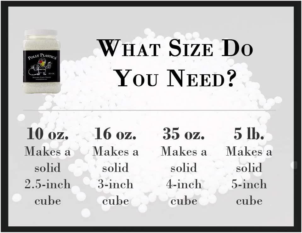 Polly Plastics Moldable Plastic Pellets 10 oz EZ Grip Jar with Idea ...