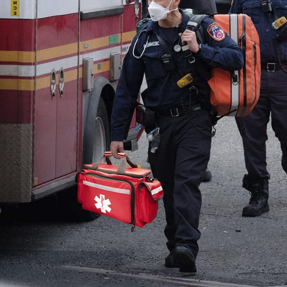 NOVAMEDIC Professional Red Trauma First Aid Medical Bag - 15x10x9 ...