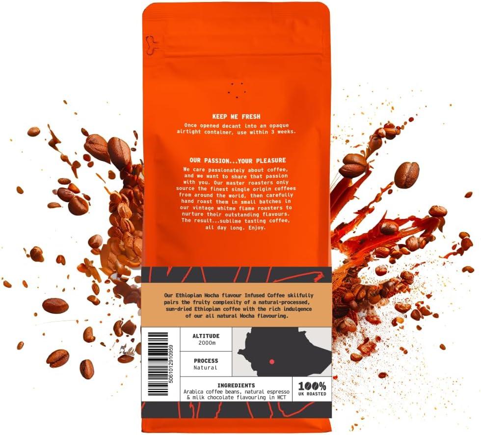 Ethiopian Mocha Flavoured Ground Coffee 1kg Bag - Chocolate & Fruits ...