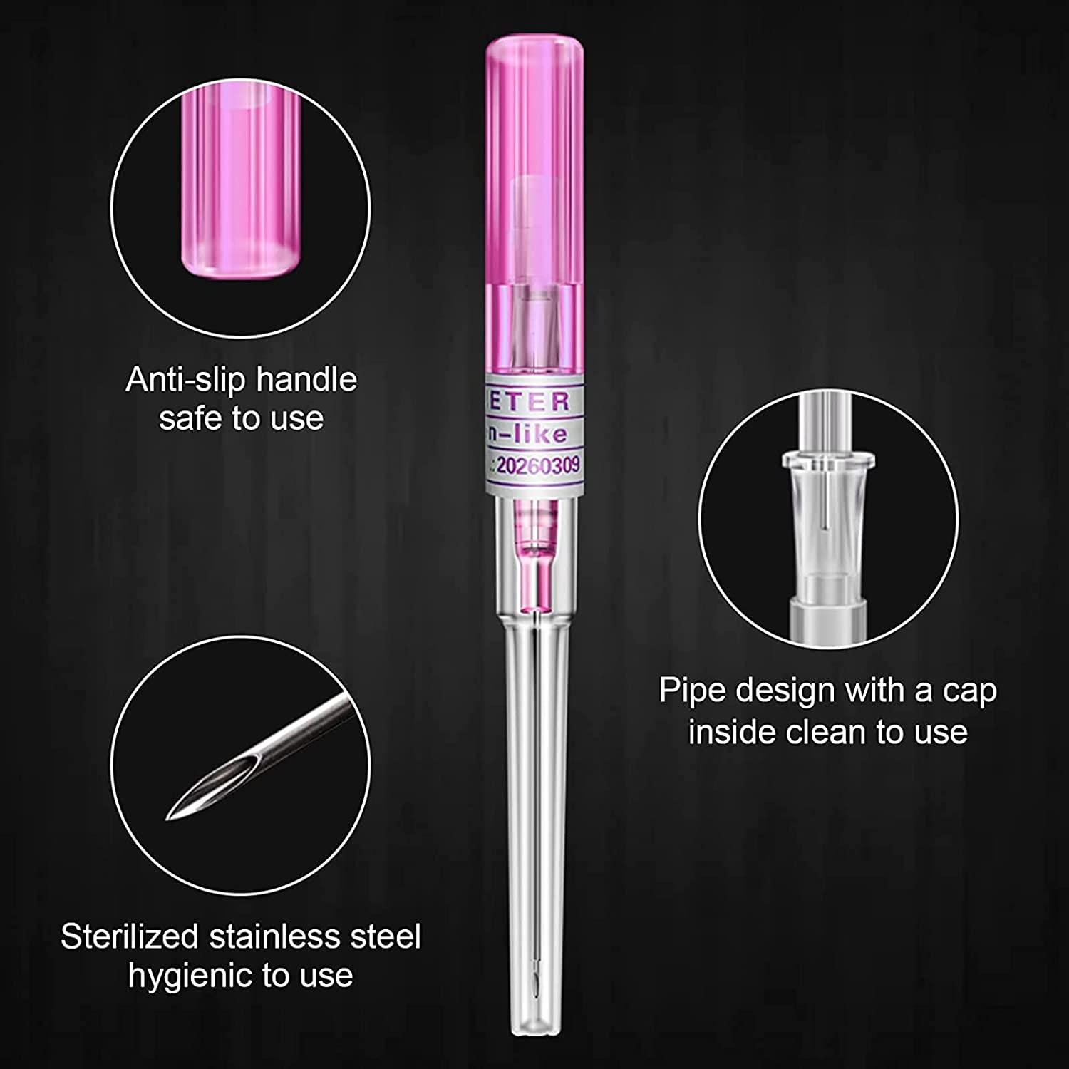 Prgislew 14G Catheter Piercing Needles - 5 Pack, Hollow Needles for Ear ...