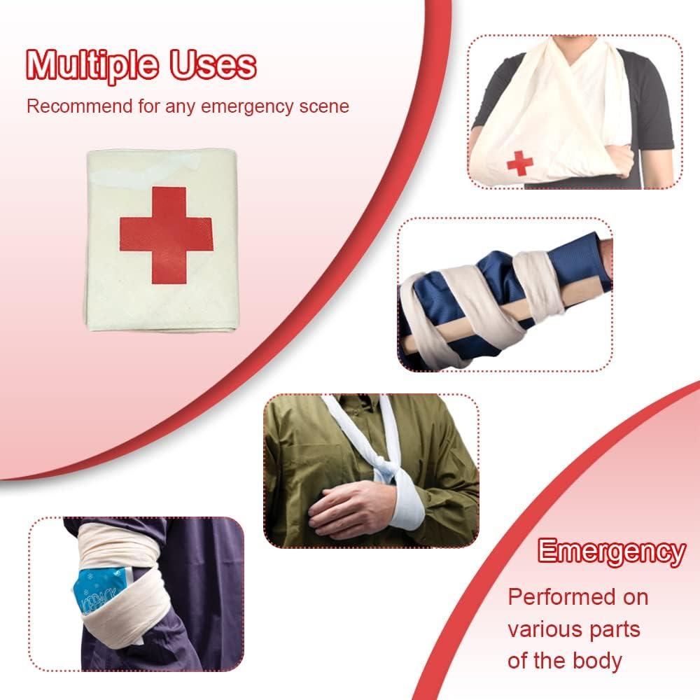 12 PCS Emergency Triangular Bandages for First Aid Fracture Splint ...