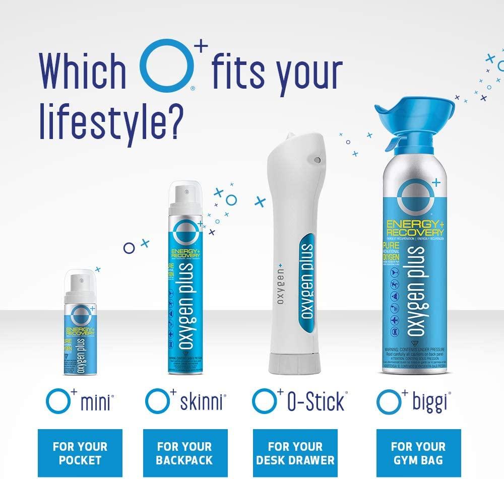 Oxygen Plus O+ Biggi 6 Pack | Portable Oxygen Can | 99.5% Pure O2 ...