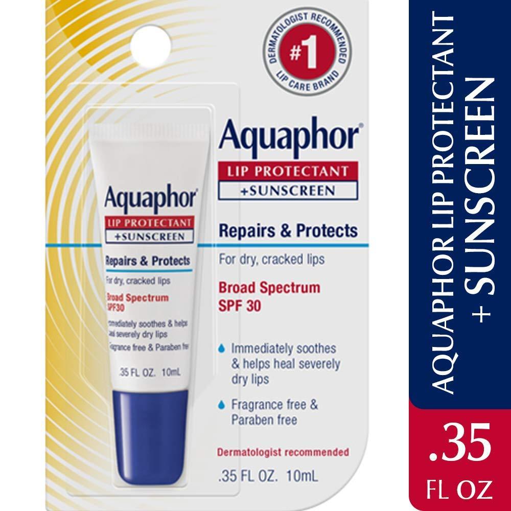 Aquaphor Lip Protectant + Sunscreen SPF 30 - Moisturizing Lip Care (0. ...