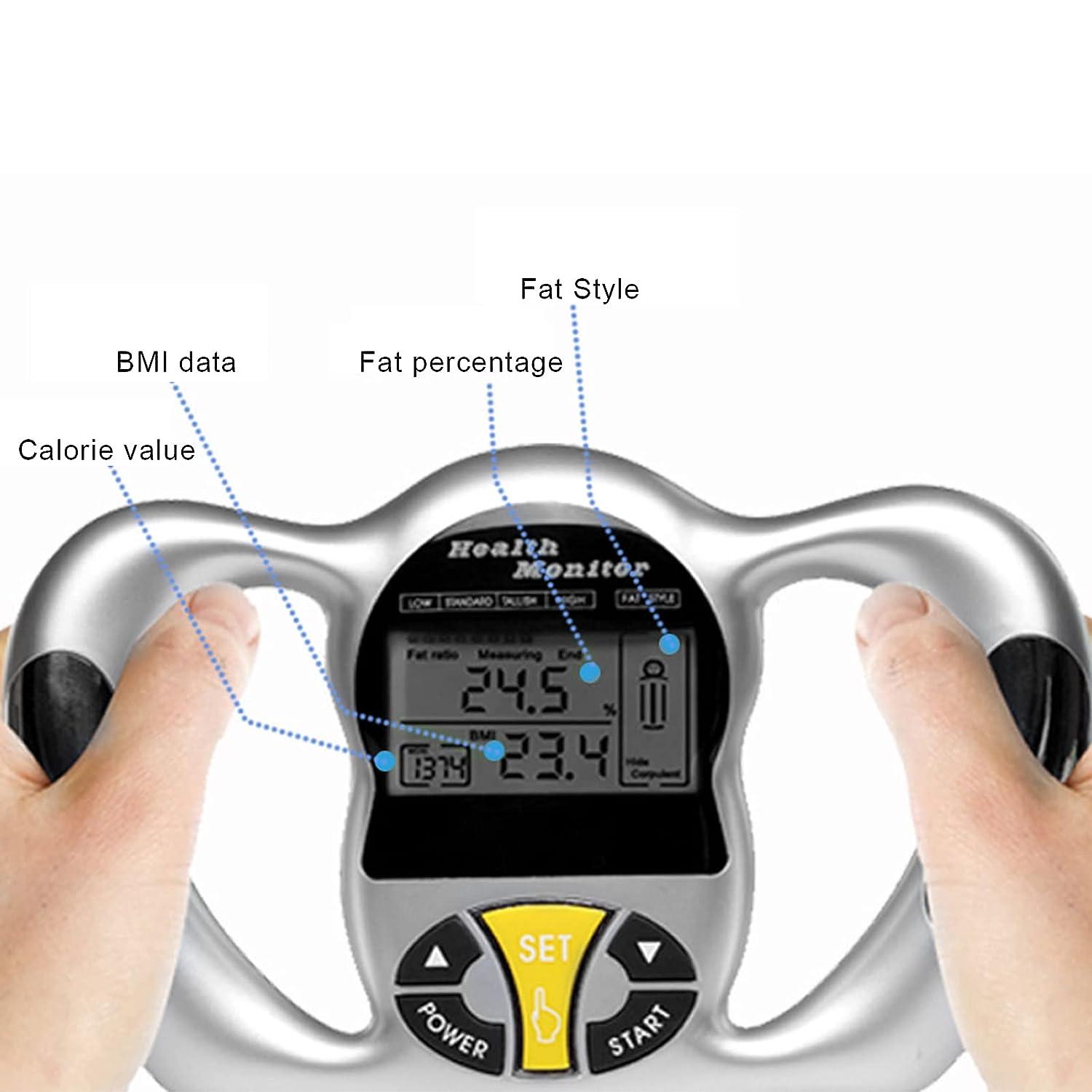 Digital Body Fat Analyzer - Handheld Tester for Calorie BMI Measurement ...