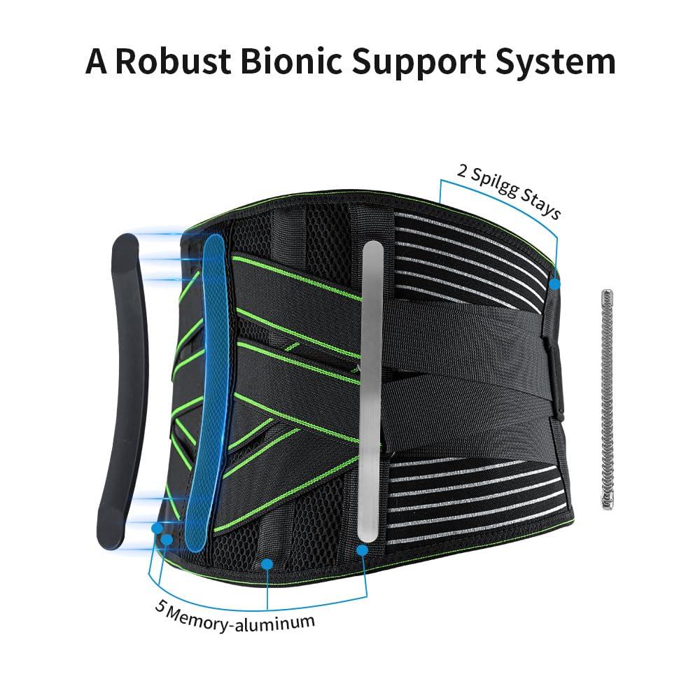 YAHA Back Support Belt for Lower Back Pain Relief - M Size (Waist 33-39 ...