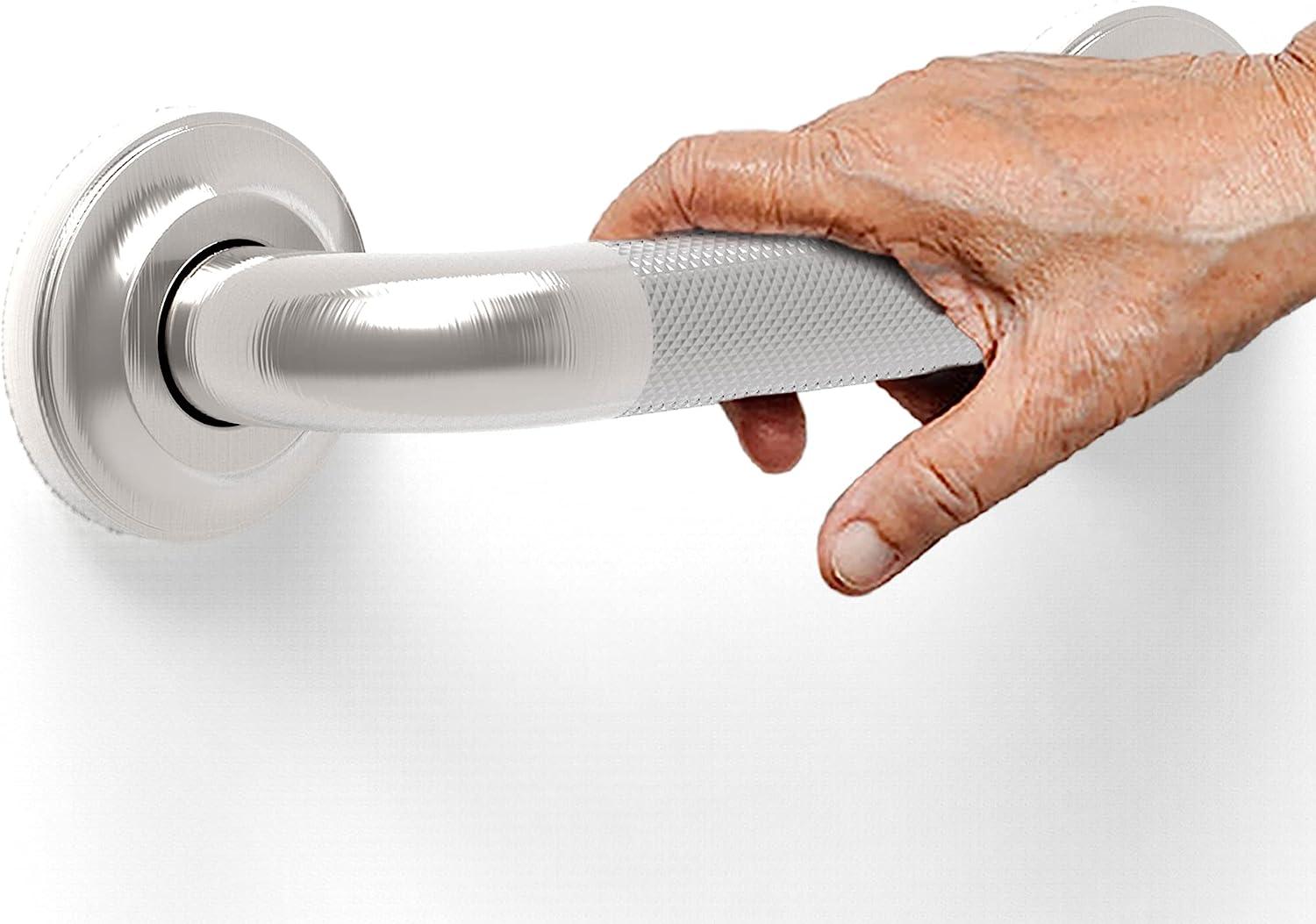 AquaChase 1-1/4 Knurled Grab Bar - ADA Compliant Bath Safety Handrail ...