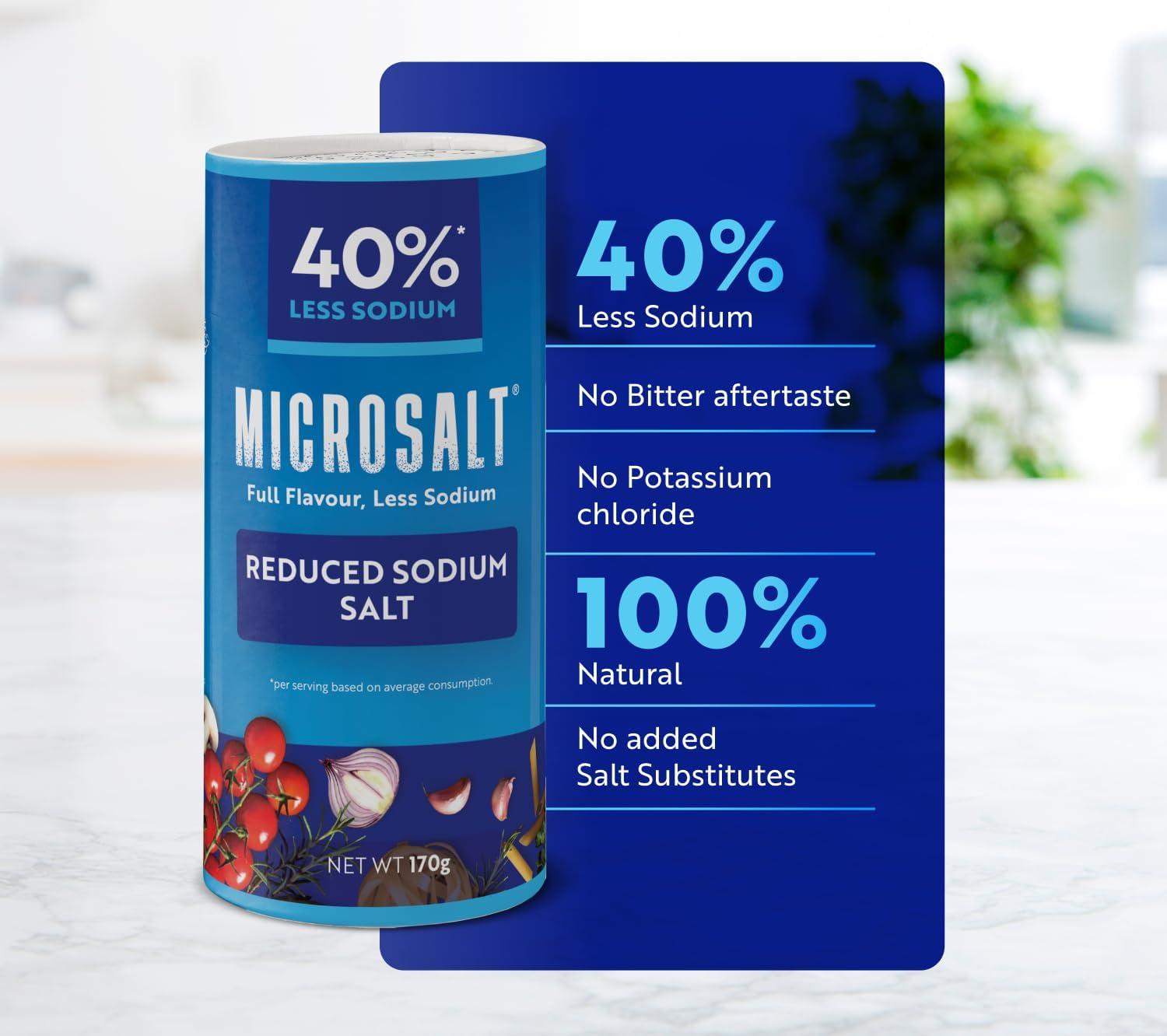 Microsalt 40% Less Sodium Salt Regular Salt Substitute Seasoning Salt ...