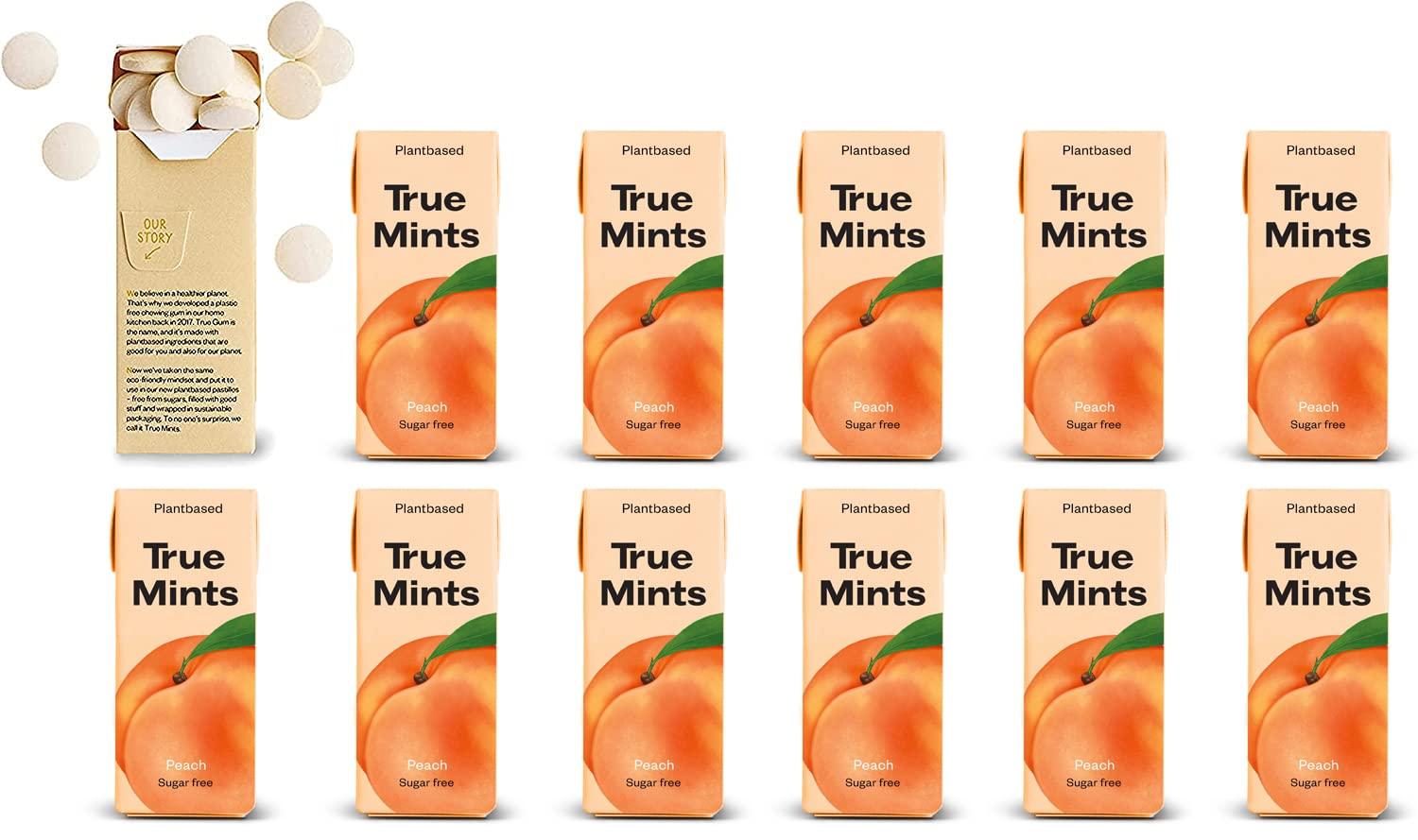 True Mints PEACH Flavour (12-pack) - Sugar Free Mints - Xylitol Mints ...