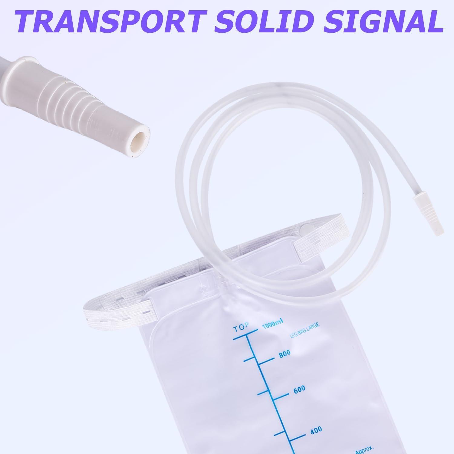 5-Pack 1000ml Urine Pouches | Leg Bag Urine Drainage Bags with Straps Valve & T Drain ...