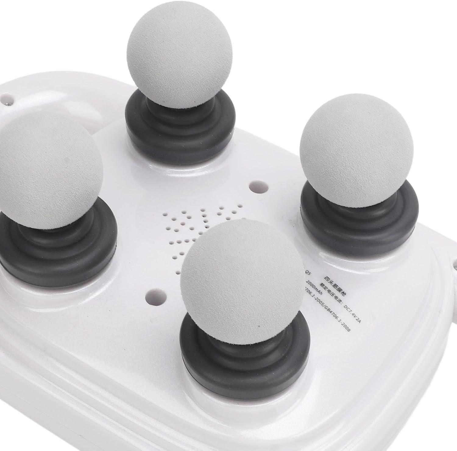 Deep Tissue Hand Massager Gun - 4-Head Percussion Massage Device with 5 ...