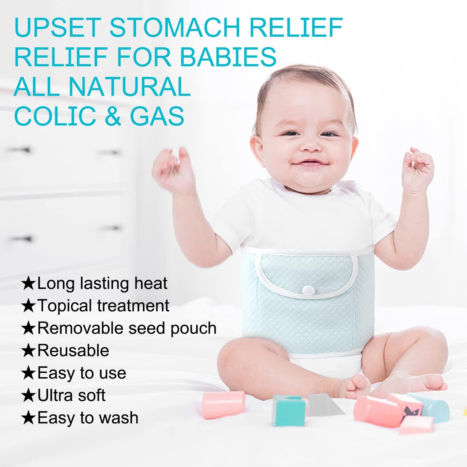 Baby Colic Gas and Upset Stomach Relief Heated Tummy Wrap Infant ...