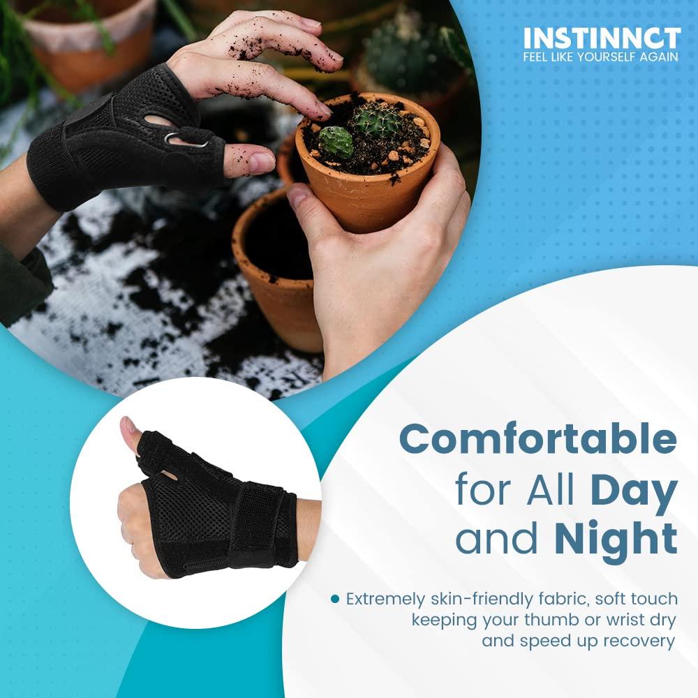 INSTINNCT Wrist Thumb Support Brace | Adjustable, Flexible Thumb Brace ...