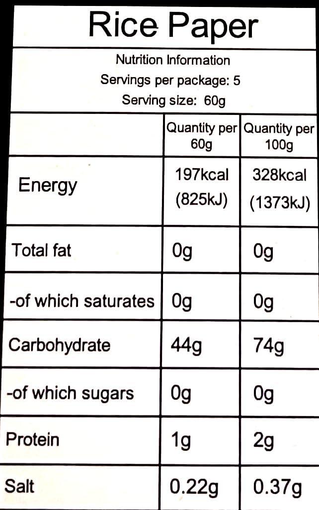 Lyan Mekong River Vietnamese Rice Paper Round 22cm - 300g | Gluten-Free ...