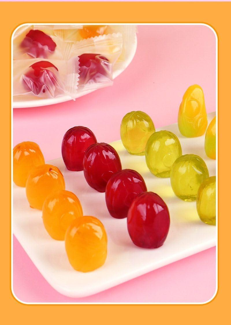 Mango fruit juice gummies Peelable passion grape gummy candy Fruit soft ...