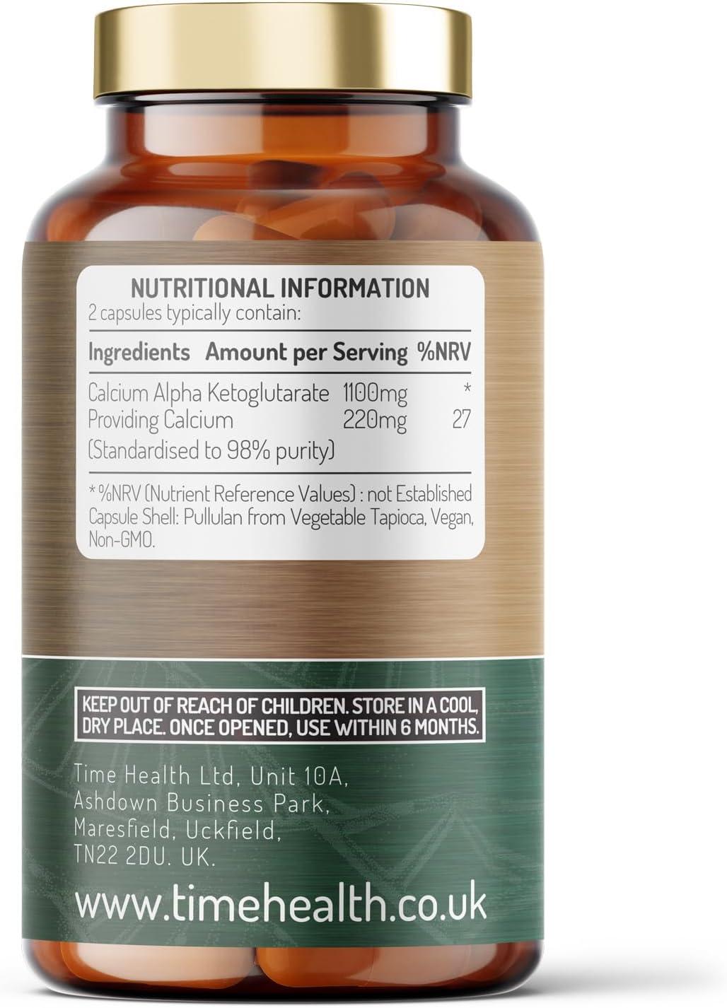 Ca-AKG 550mg Capsules - Ultra Pure Calcium Alpha Ketoglutarate - High ...