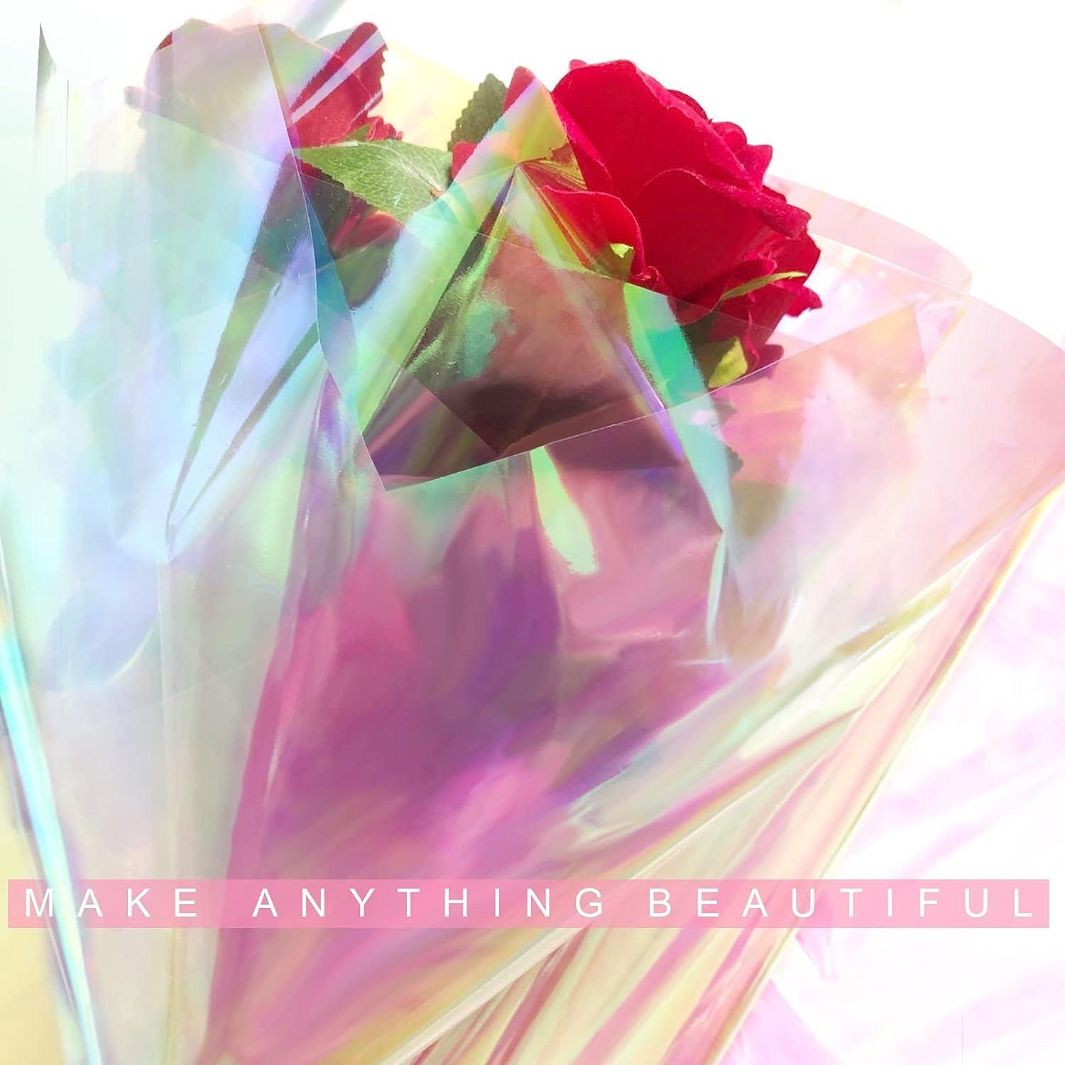 Iridescent Pink Cellophane Wrap Roll - 34 X 50 ft - Gift Baskets, Gift ...