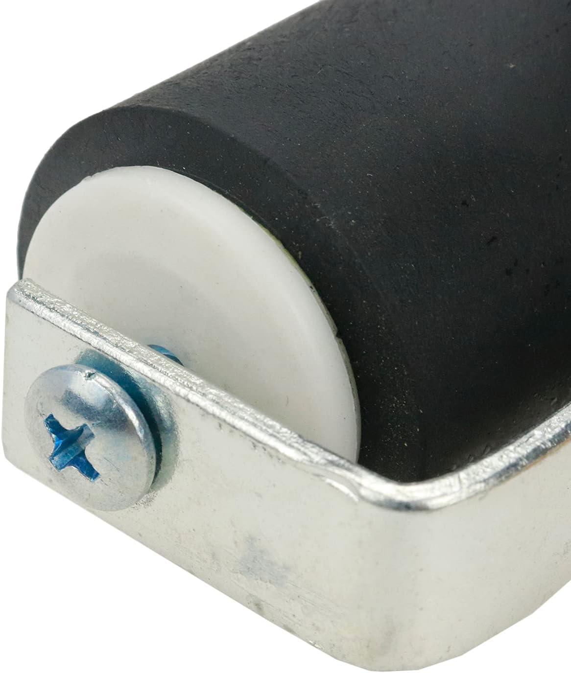 Risbay 4-Inch Black Rubber Roller with Wooden Handle for Printing and ...