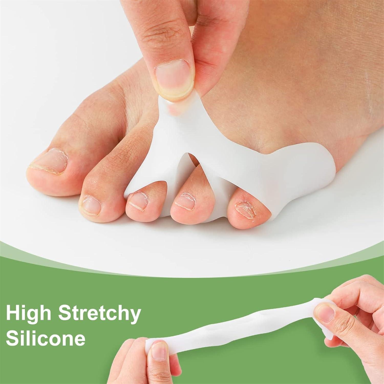 Toe Spreader Silicone - 4 Pcs Small Toe Separator for Overlapping Toes ...