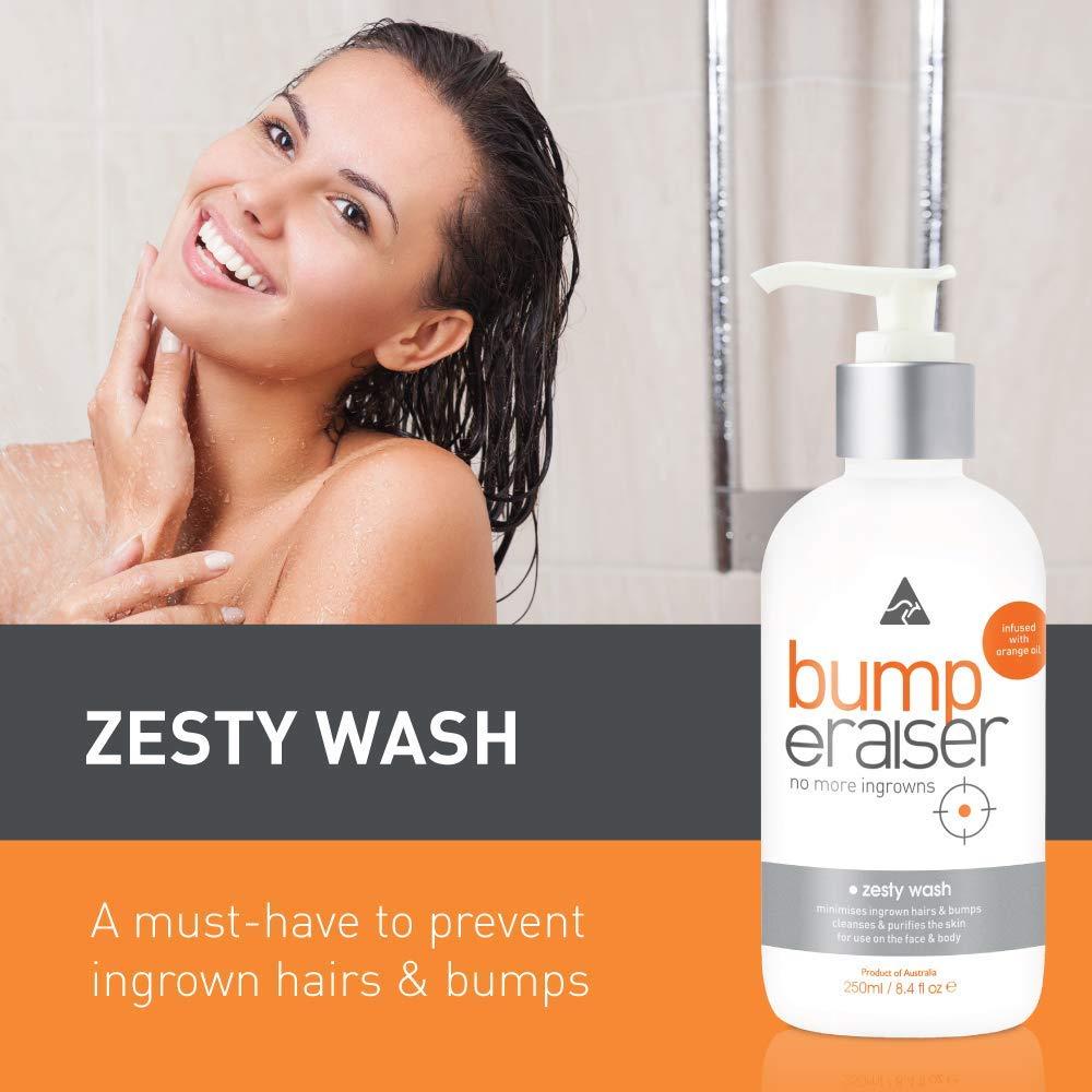 bump eRaiser Zesty Wash - 250ml for Ingrown Hair Prevention | Refresh ...