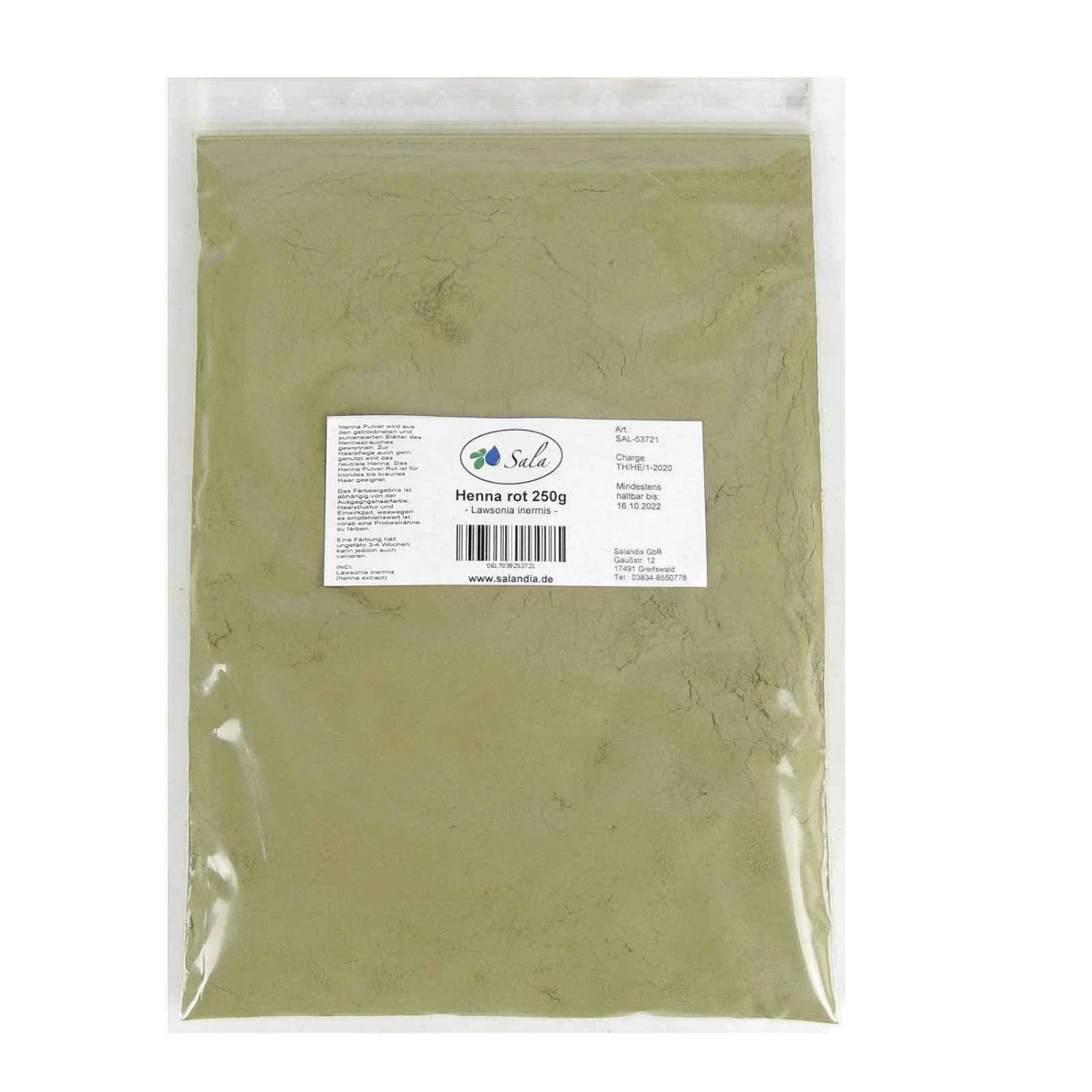 Sala Henna Powder Hair Color Red - 250g Bag | Natural Hair Dye for ...