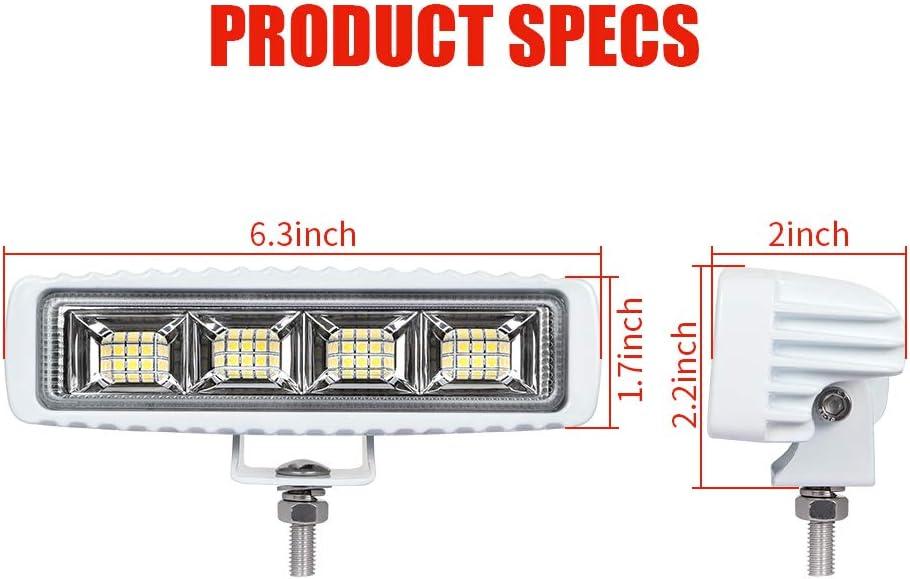 EXZEIT Waterproof LED Boat Lights 72W 2pc Marine Deck/Dock Lights ...
