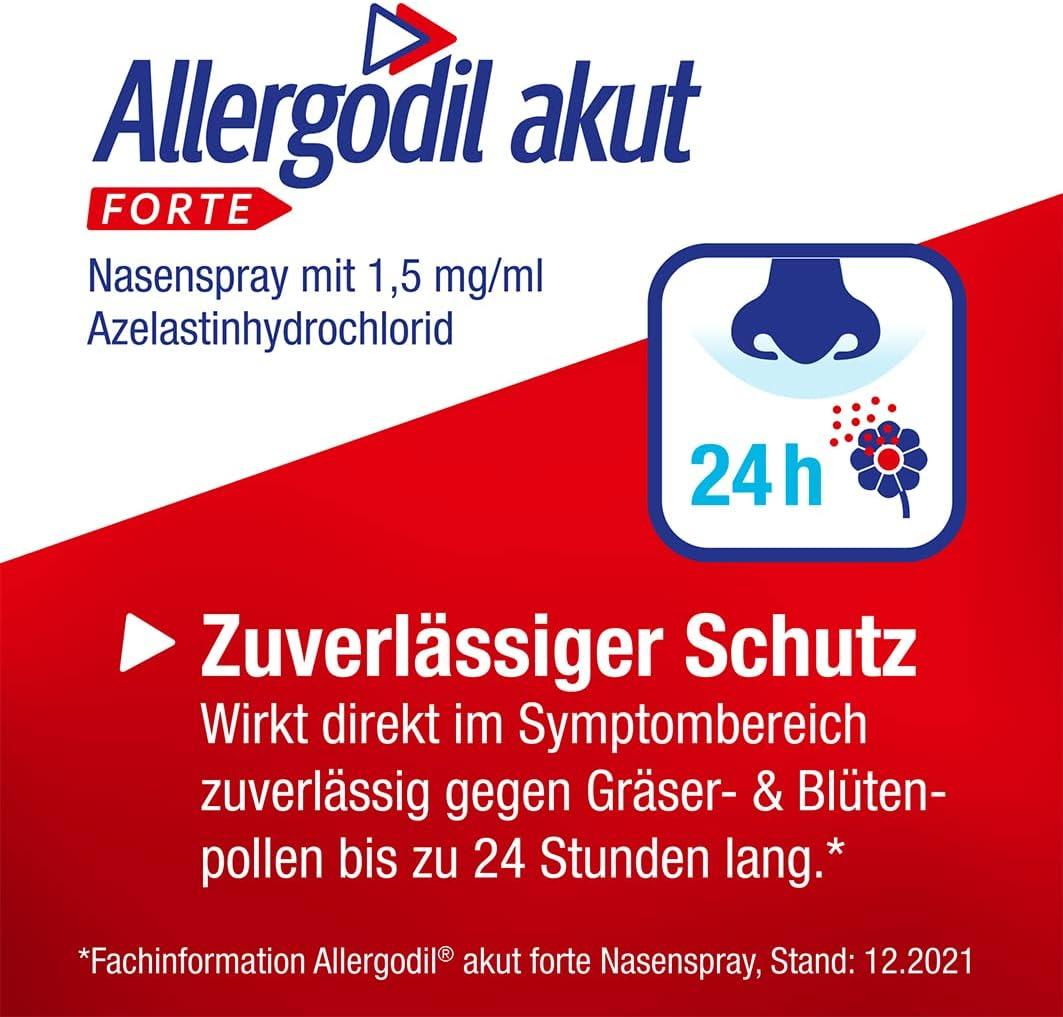 Allergodil Acute Forte Nasal Spray - Azelastine for Hay Fever ...