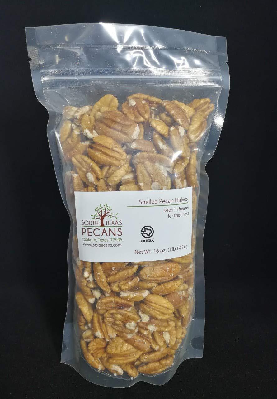 Fresh Texas Shelled Pecan Halves - 1lb | Premium Quality Pecans | Buy ...