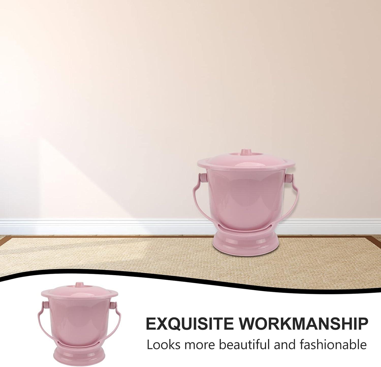 Portable Toilet Chamber Pot with Lid Handle Bedpan Urine Pots Urine ...