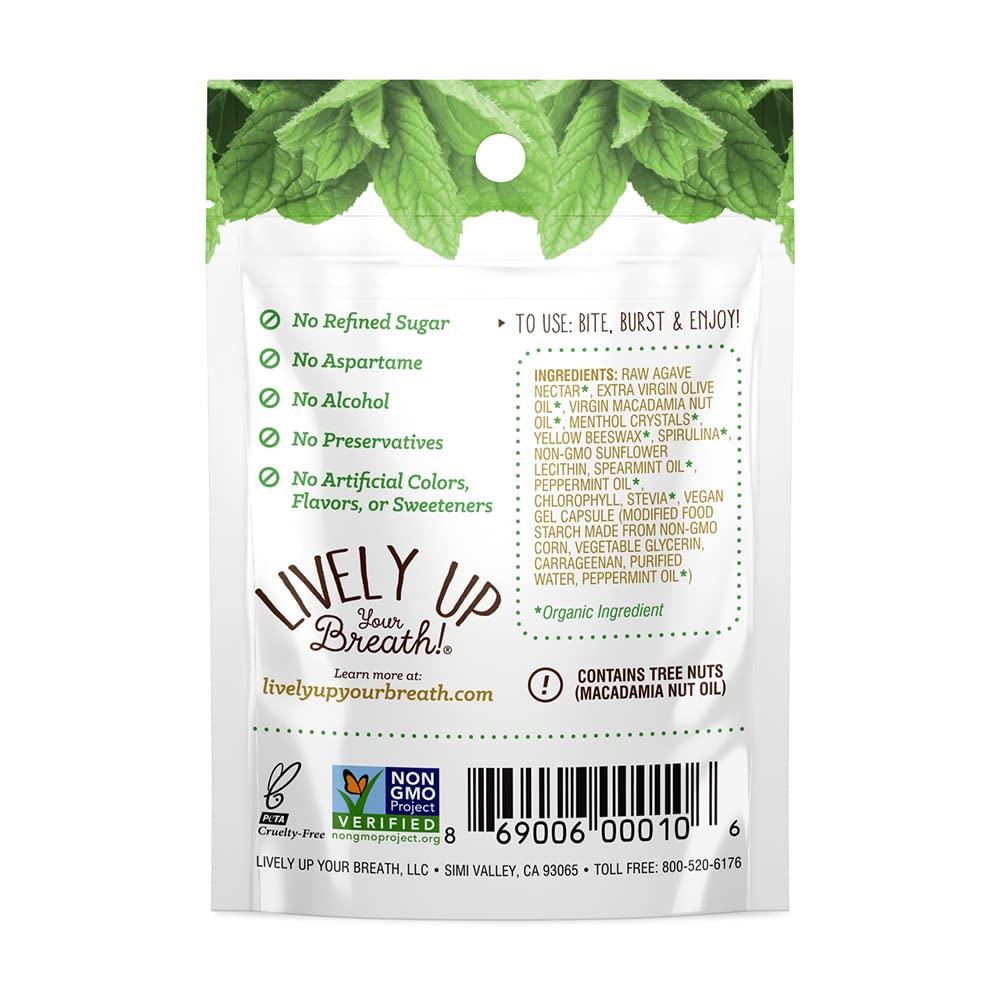 Chewable Mint Capsules 120 ct - Vegetarian Formula for Fresh Breath ...