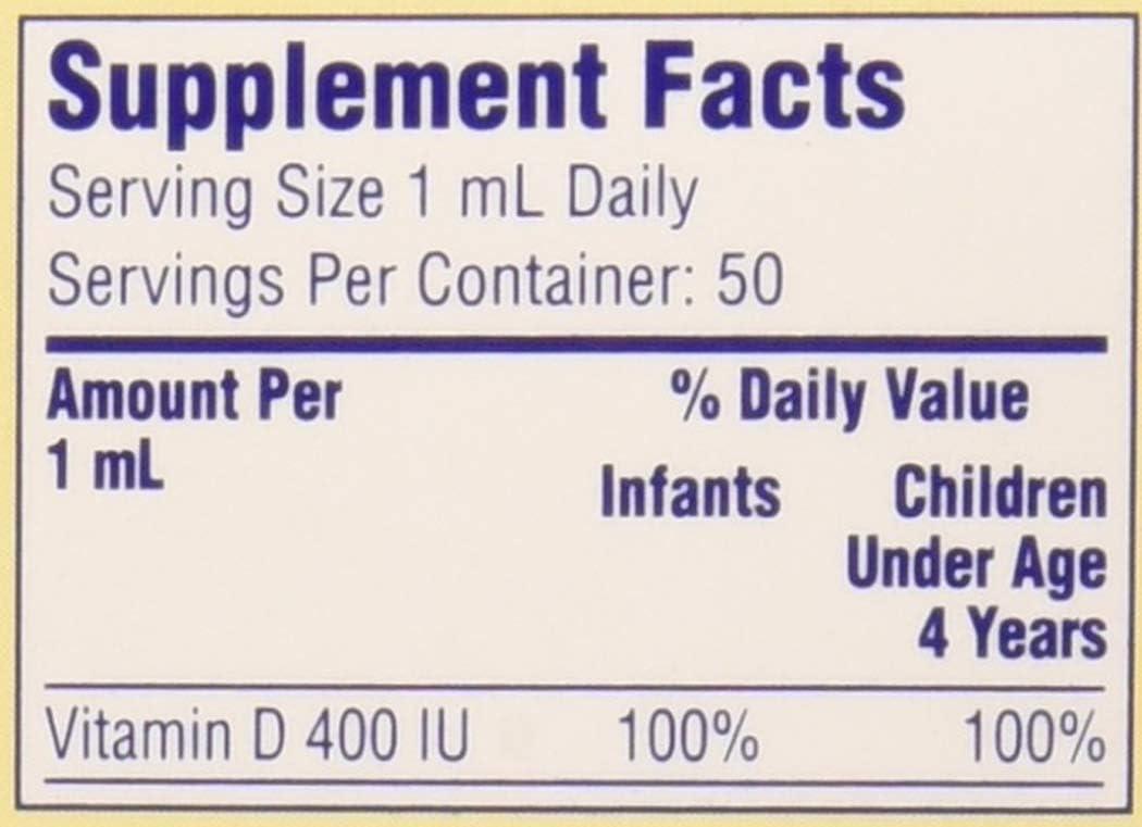 Enfamil D-Vi-Sol Vitamin D Liquid Drops for Infants - 3 Pack, 50mL ...
