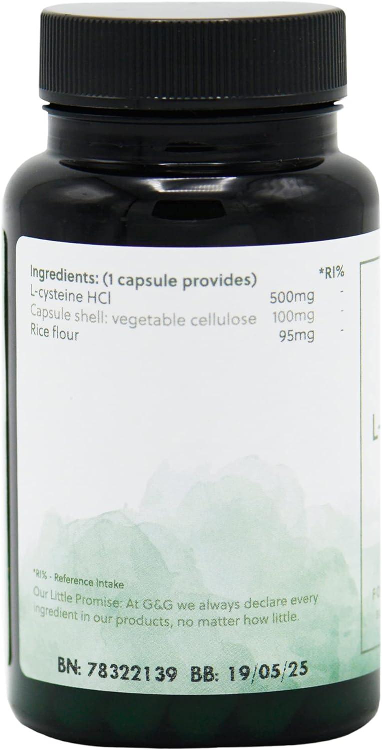 L-Cysteine Capsules - 500mg | Individual Amino Acid Supplement - 120 ...