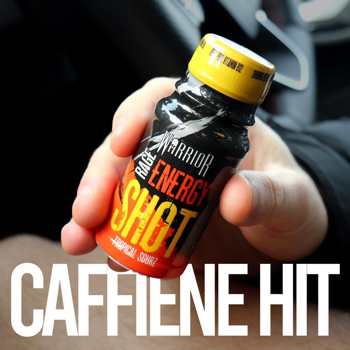 Warrior RAGE ENERGY SHOT 12-Pack - Pre Workout Drink with 200mg Caffeine, Natural Flavorings ...