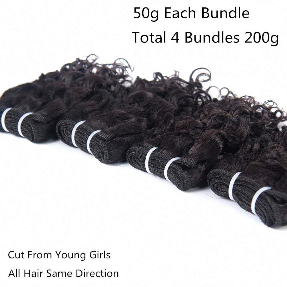 10A Grade Brazilian Water Wave 8 Inch 50g/pc Human Hair Weave - Pack of ...