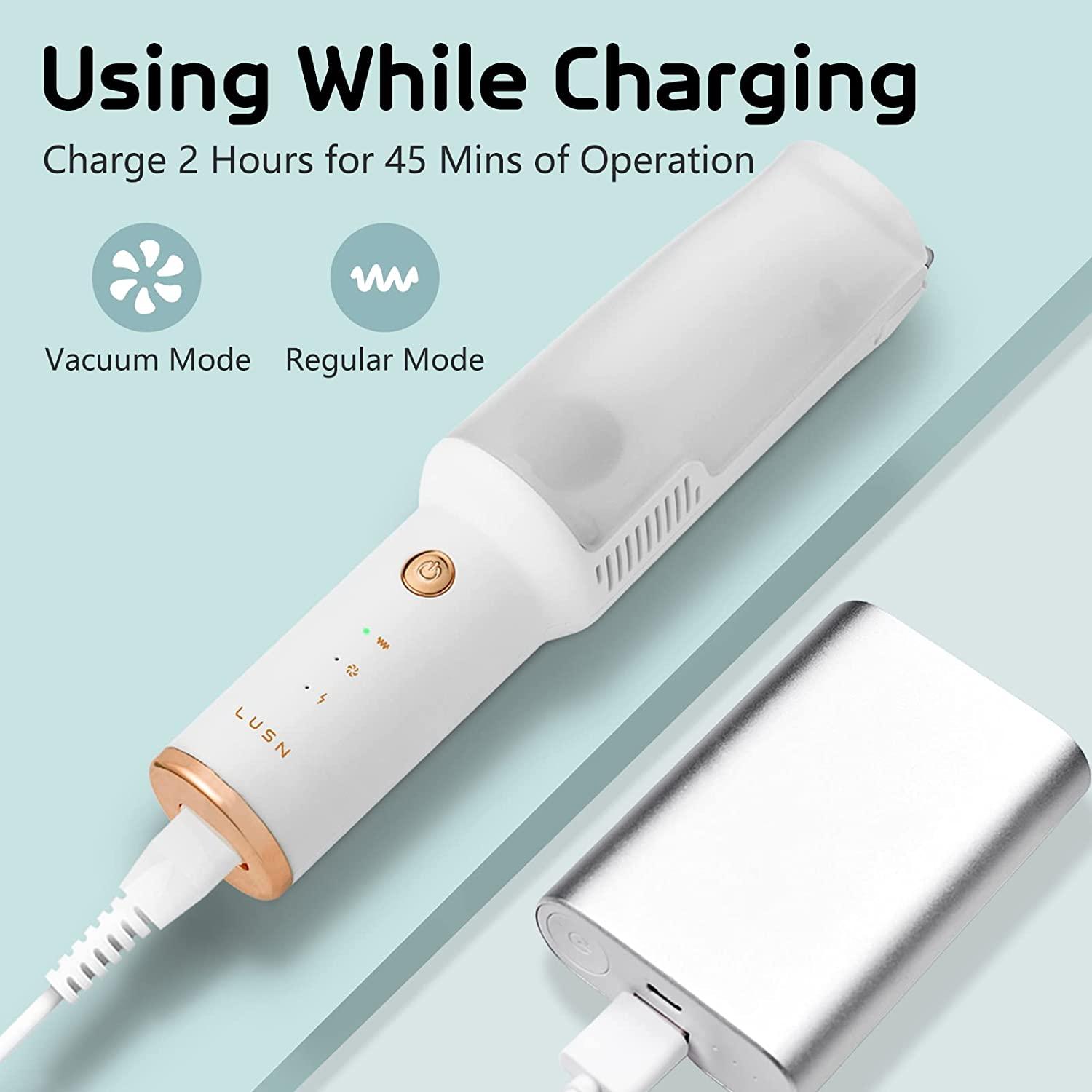 LUSN Baby Hair Clipper with Vacuum - Kids Hair Clippers Kit, 3 Guide Combs, 18 Piece Set, IPX7 ...