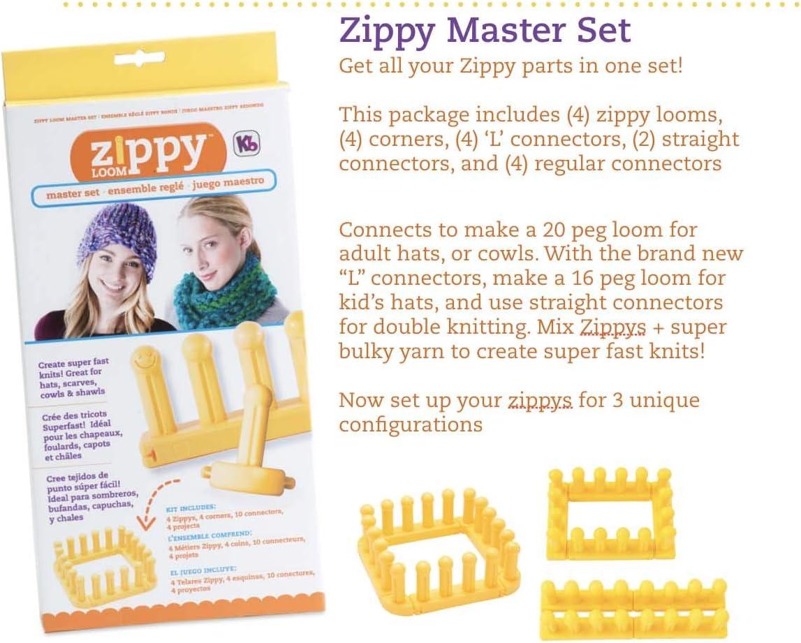 Authentic Knitting Board Bundle Zippy Master Set - Jumbo Gauge Modular Loom | Buy Now with ...