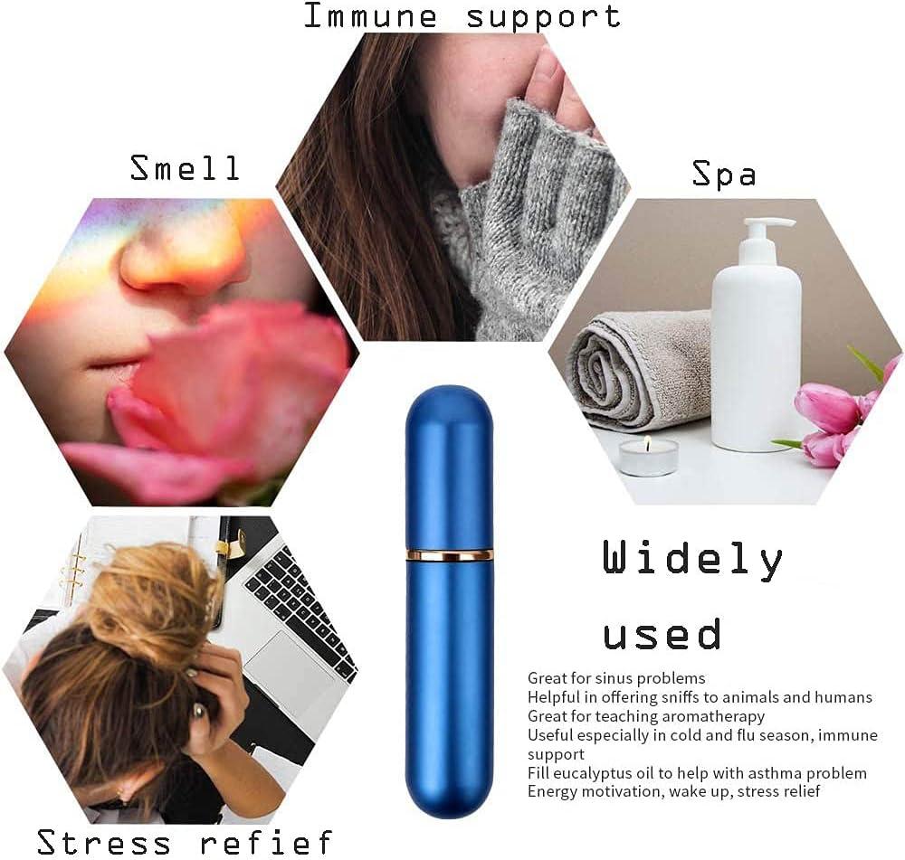 Imirootree 8 Pack Essential Oil Inhaler Aluminum Aromatherapy Nasal ...
