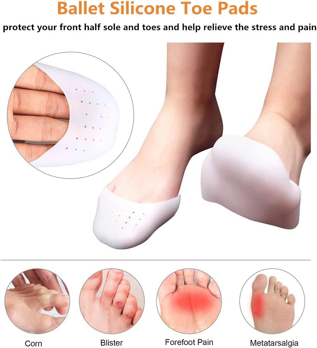 4 Pairs Silicone Toe Caps - Gel Sock Pads for Foot Protection ...