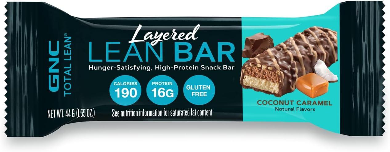 GNC Total Lean Layered Lean Bar - Coconut Caramel (9 Bars) | Healthy ...