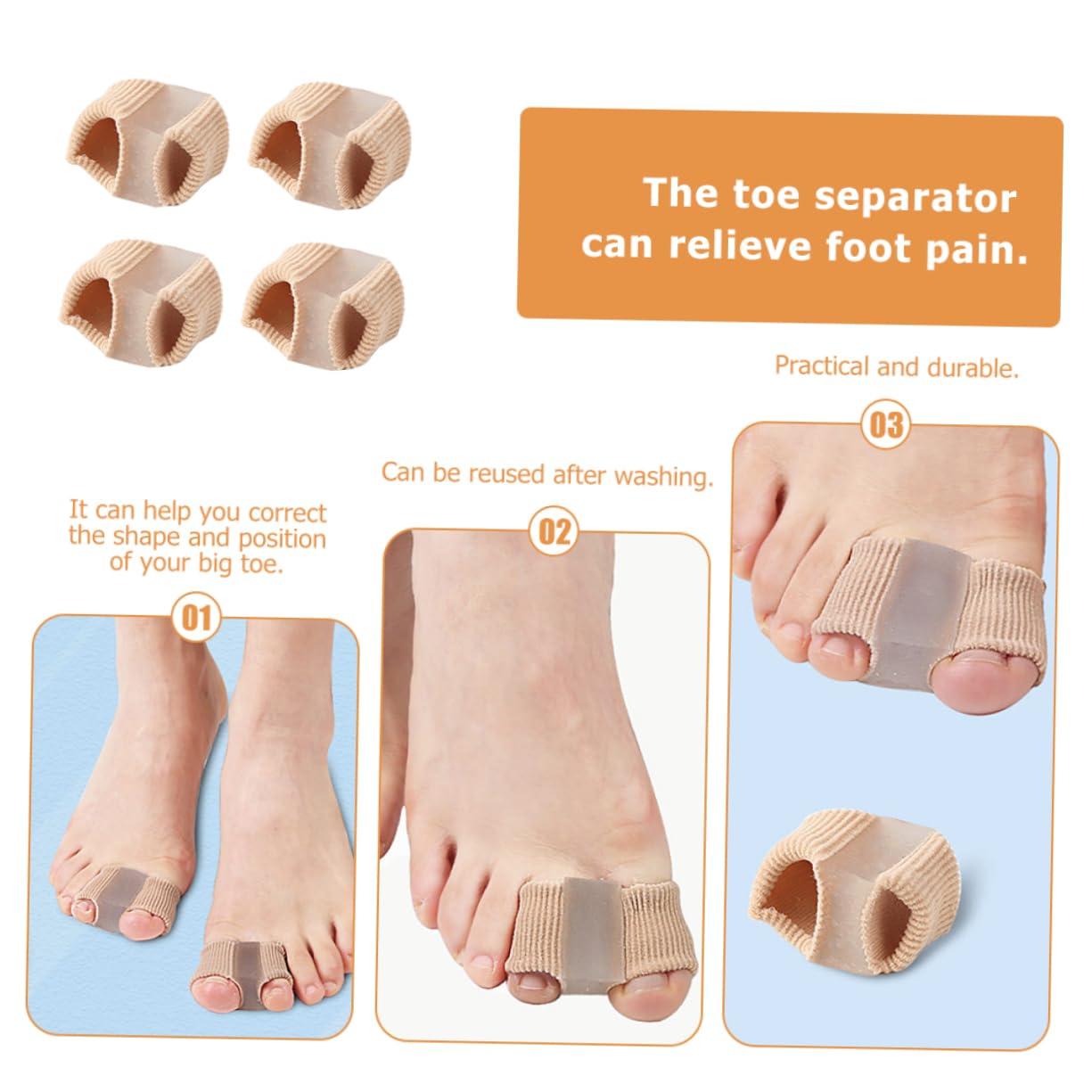 Cabilock Toe Separator Brace Set - Bunion Straightener & Spacer (4pcs)