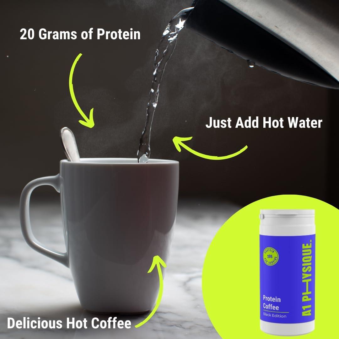 A1 Physique Protein Coffee - 500g Instant Coffee with Hydrolysed ...