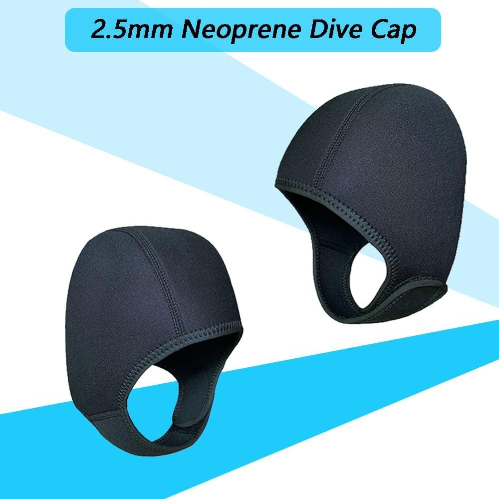 2.5mm Neoprene Dive Cap with Chin Strap | Thermal Wetsuit Hood for ...