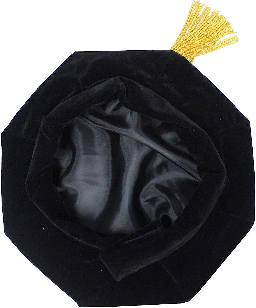 Tnghui Deluxe Doctoral Graduation Tam with Gold Bullion Tassel - Black ...