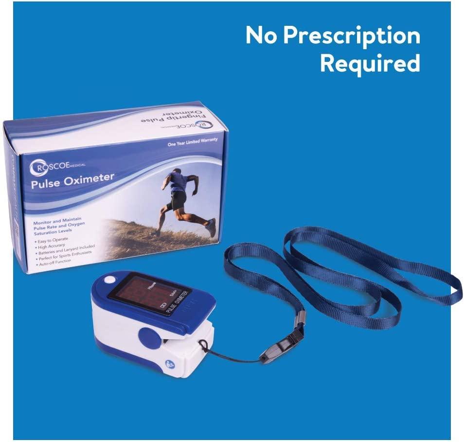 Roscoe Medical Finger Pulse Oximeter - Pediatric and Adult Oxygen ...