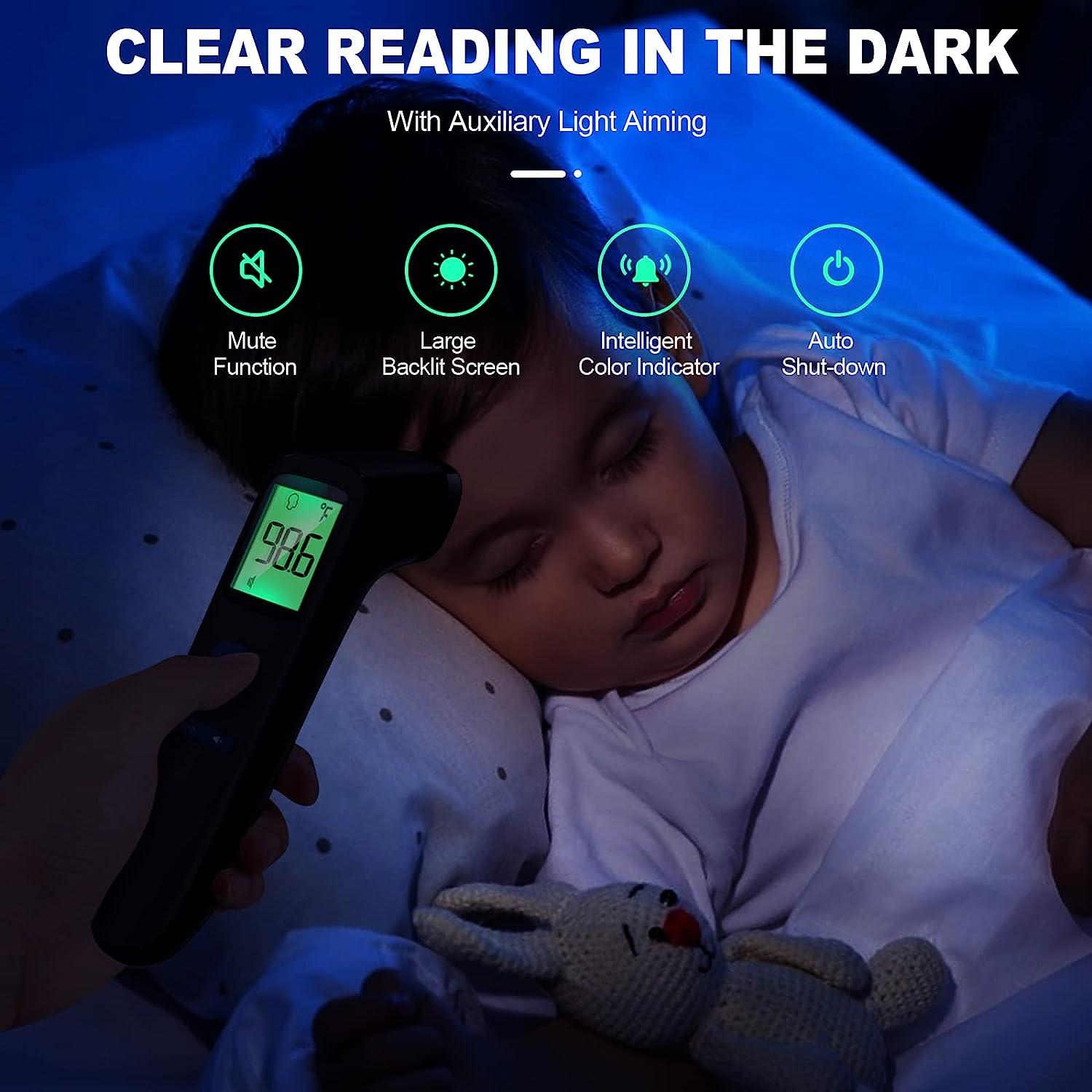 Forehead Thermometer - Fever Alarm, LCD Display, Memory Function ...