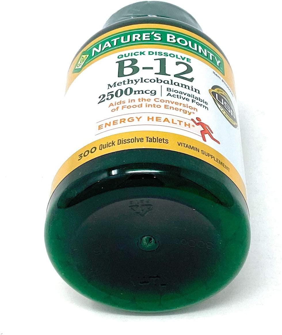 Nature's Bounty B-12 2500 mcg Quick Dissolve Tablets - Natural Cherry ...